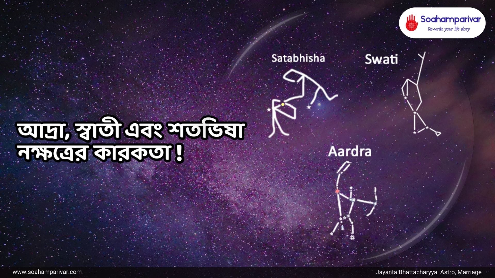 আদ্রা, স্বাতী এবং শতভিষা নক্ষত্রের কারকতা